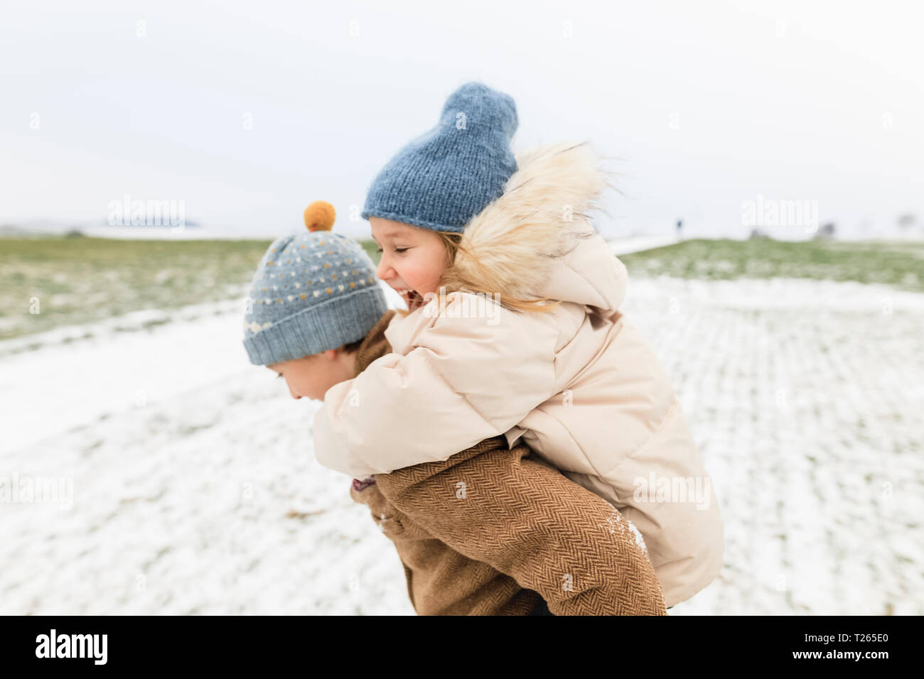 Piggyback boy hi-res stock photography and images - Alamy