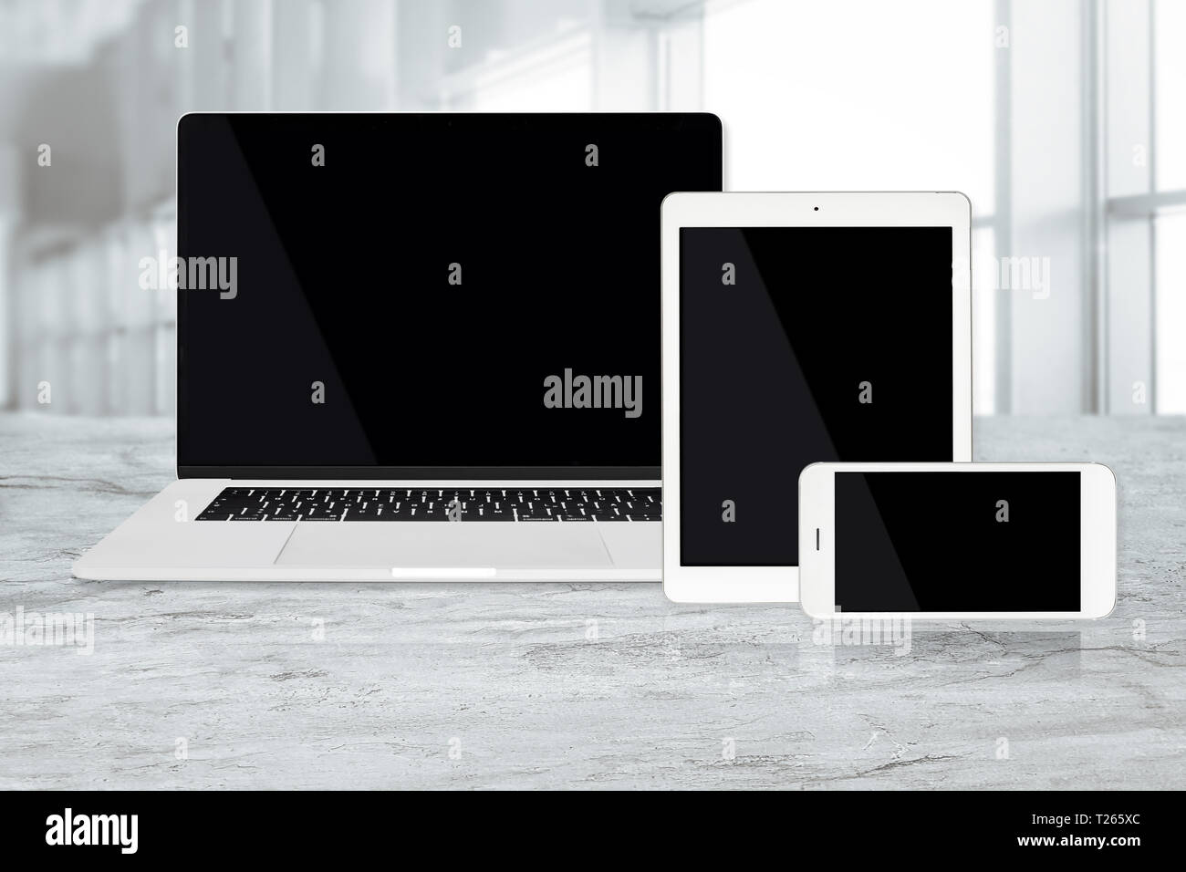 Set of modern technology devices template for responsive design ...