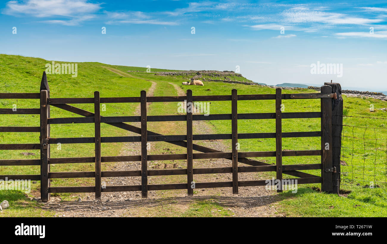 Landscape sheep pen stone fence hi-res stock photography and images - Alamy