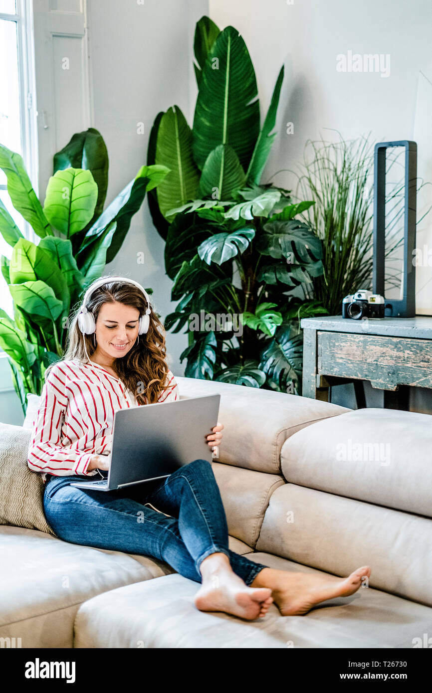 Three friends at home, living together Stock Photo - Alamy