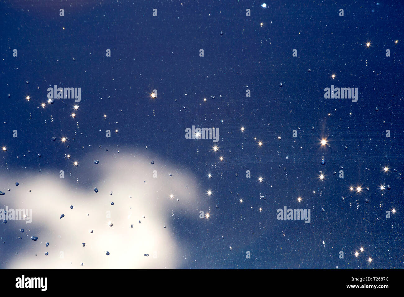 Sparkling rain drops on windowpane Stock Photo - Alamy