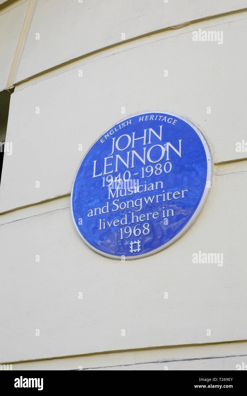 Blue Plaque John Lennon High Resolution Stock Photography and Images ...