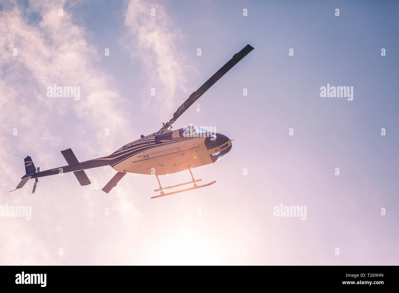 Bell 206B JetRanger III Helicopter Stock Photo - Alamy