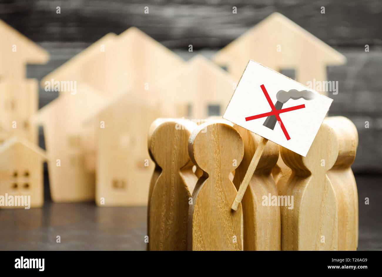 An angry crowd of figures of people with a poster. Public discontent ...