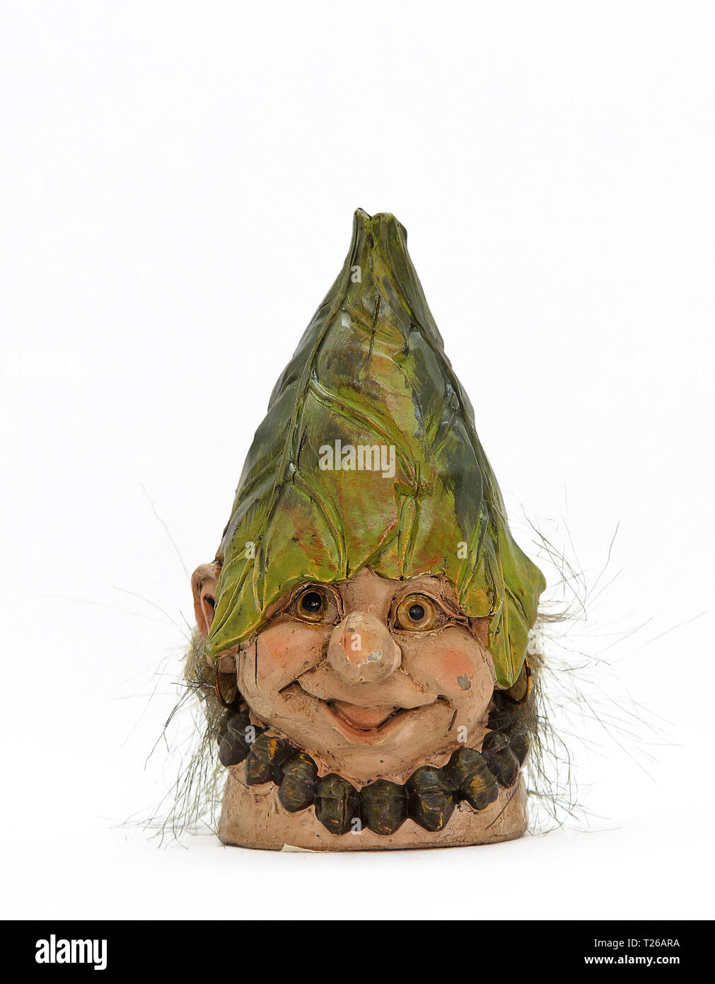 Icelandic souvenir close-up. Happy Icelandic troll on white background ...