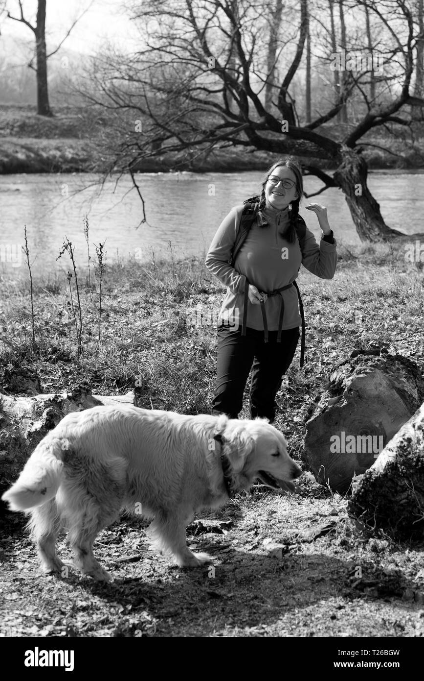 Portrait red dog in Black and White Stock Photos & Images - Alamy