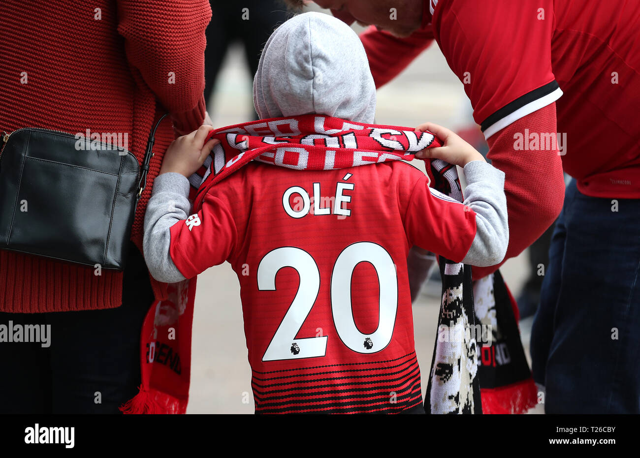 Old trafford football stadium fan hi-res stock photography and images ...