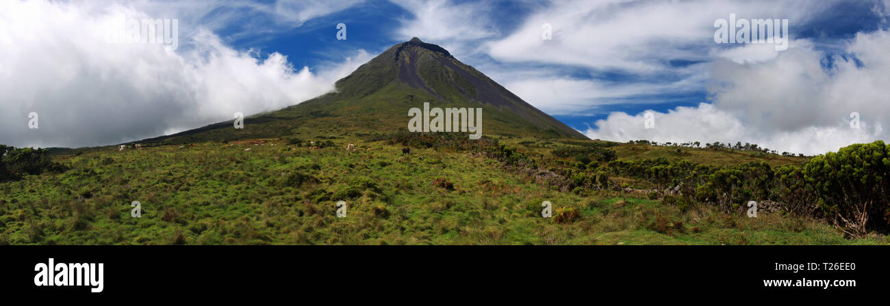 Panoramic view of Volcano Mount Pico at Pico island, Azores 02 Stock ...