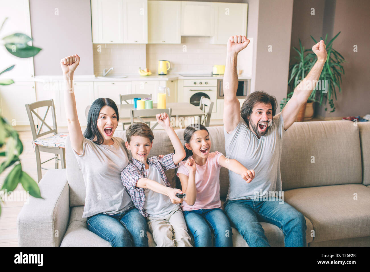 Children scream joy hi-res stock photography and images - Alamy