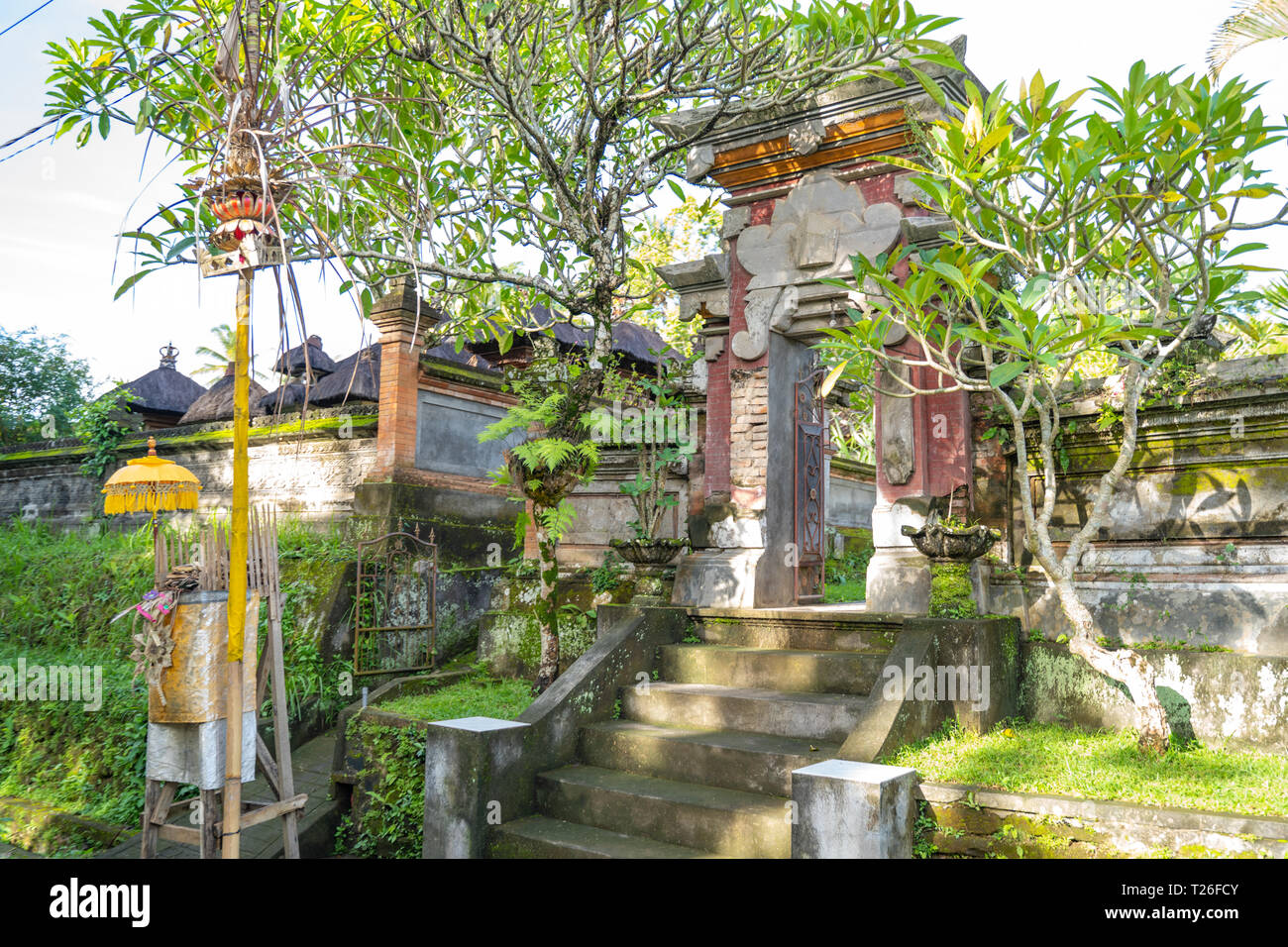 House entrance made Traditional Balinese architecture style Stock Photo ...