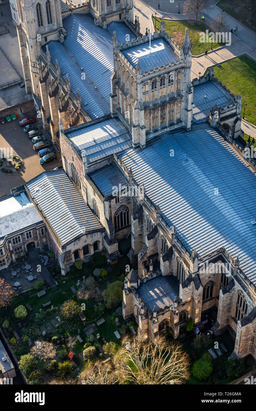 St Mary Redcliffe Church, Bristol from the air Stock Photo - Alamy