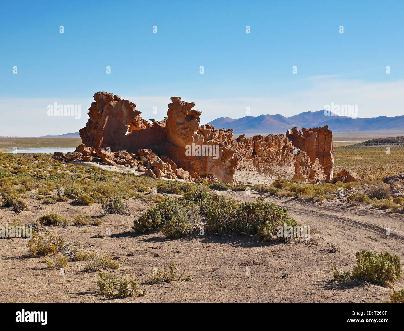 Amazing rock formations on the Andean altiplano of Bolivia, South ...