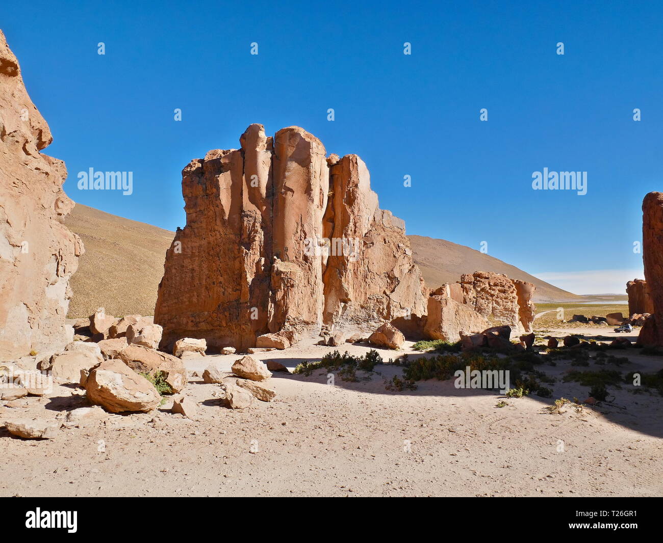 Amazing rock formations on the Andean altiplano of Bolivia, South ...