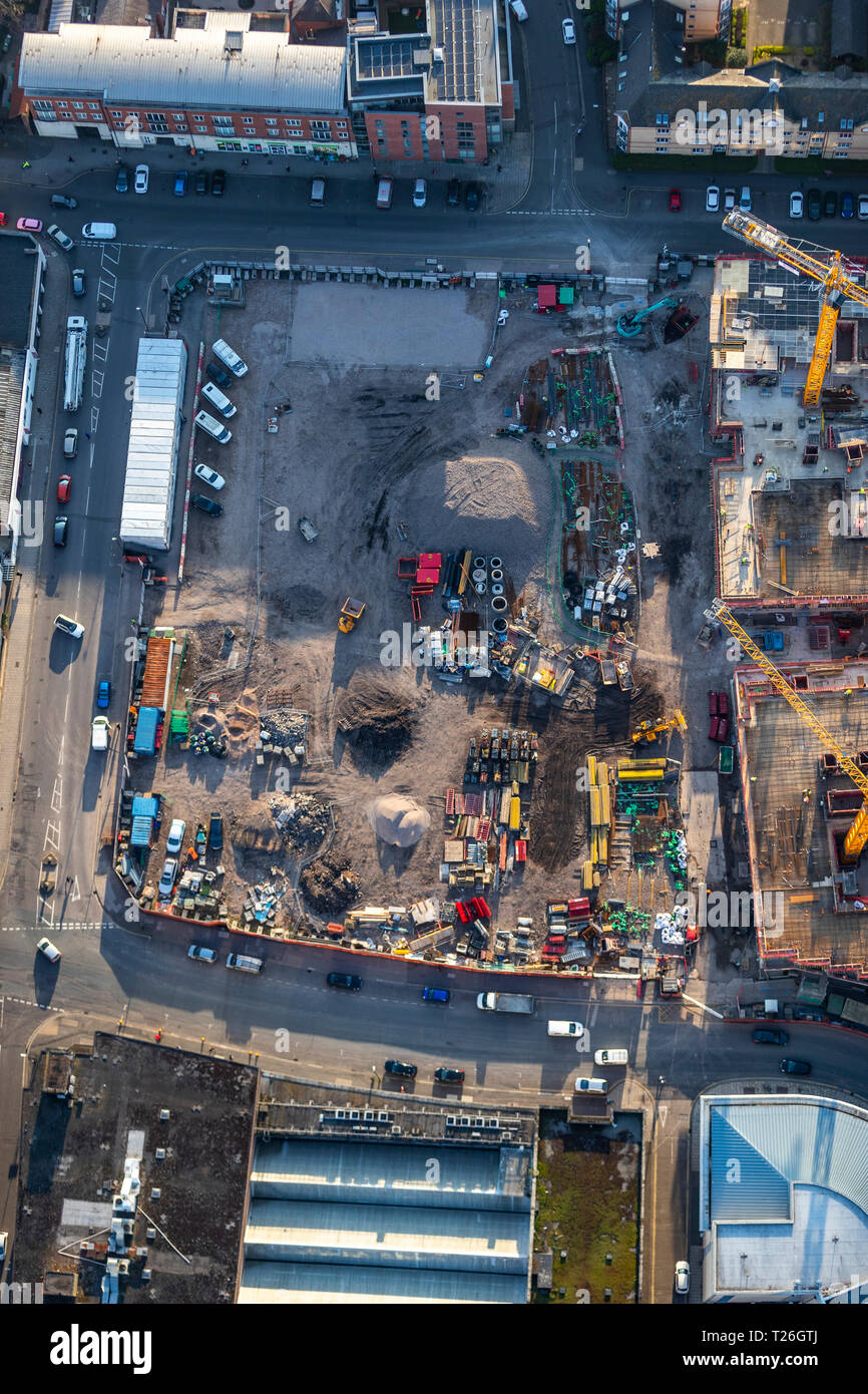 Construction lot. Construction site in city centre Bristol. Bristol ...