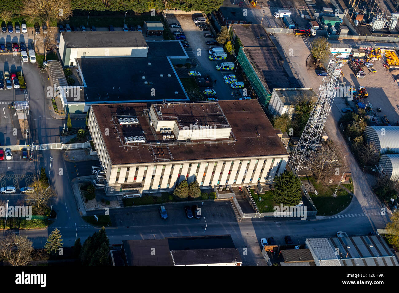Kenneth Steele House police station, Bristol from the air Stock Photo ...