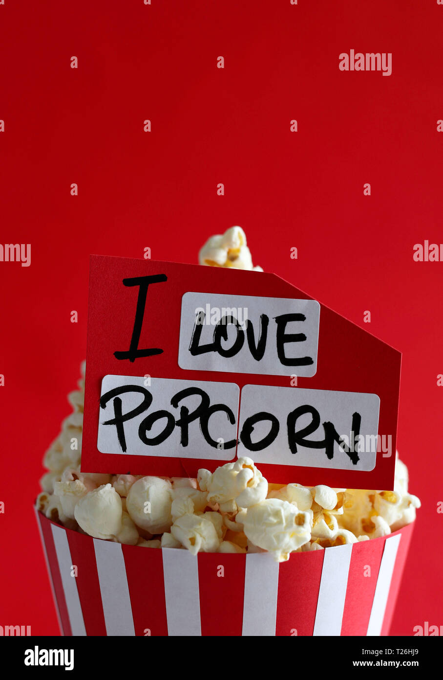 I love popcorn hi-res stock photography and images - Alamy