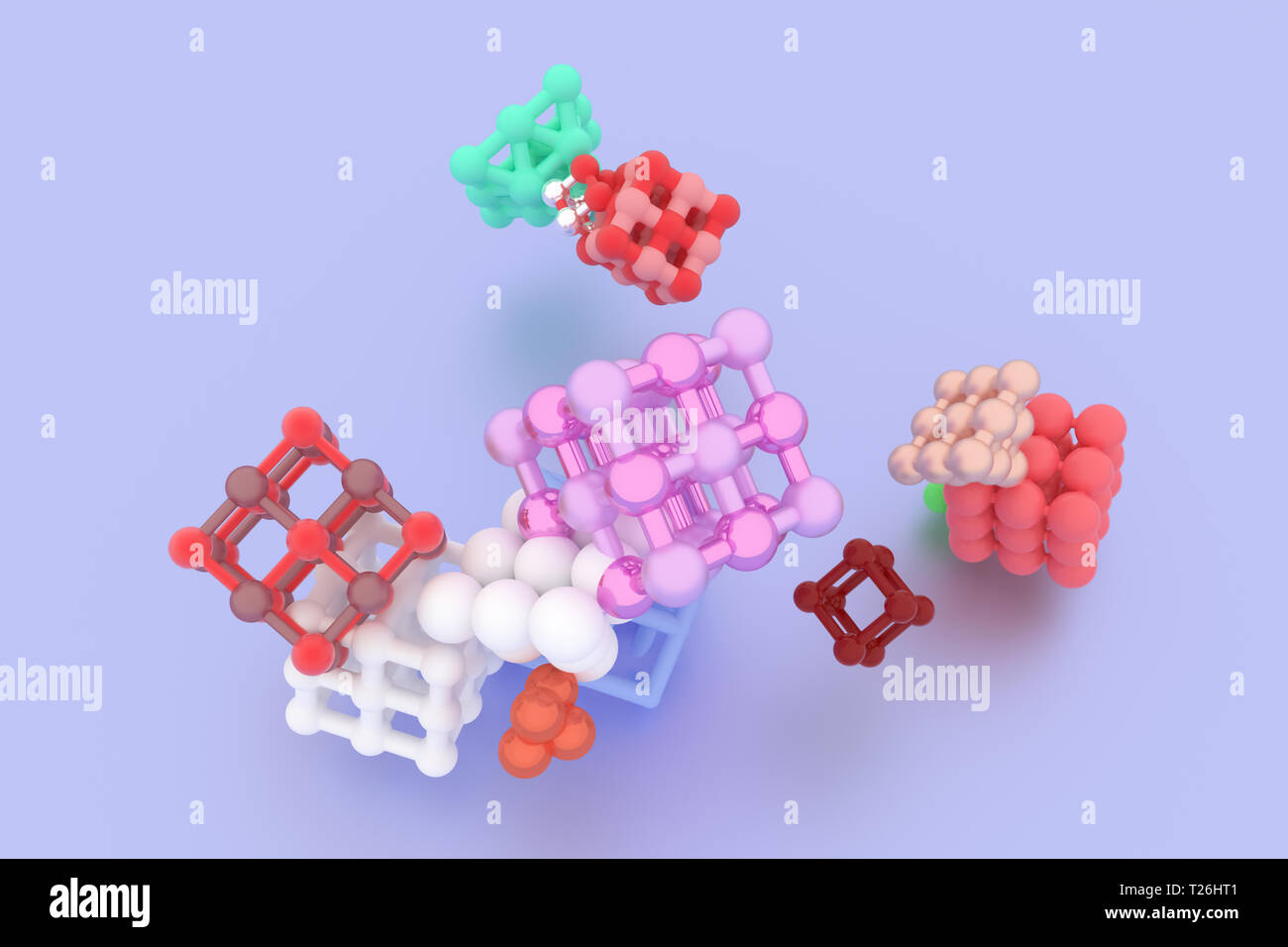 Background Abstract Molecule Style Concepture Inter Locked Square Or