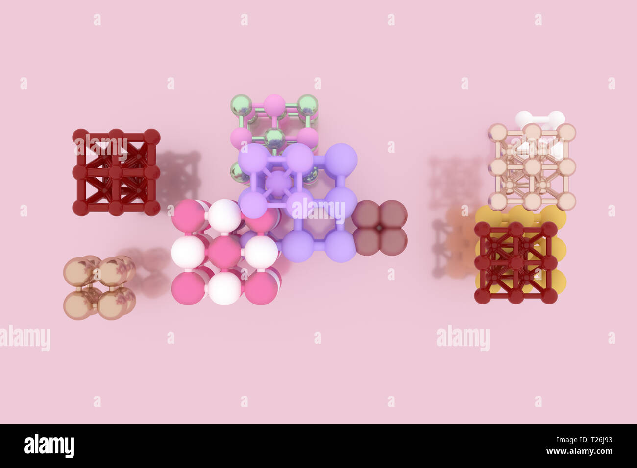 Molecule style concepture inter-locked square or pyramids ...