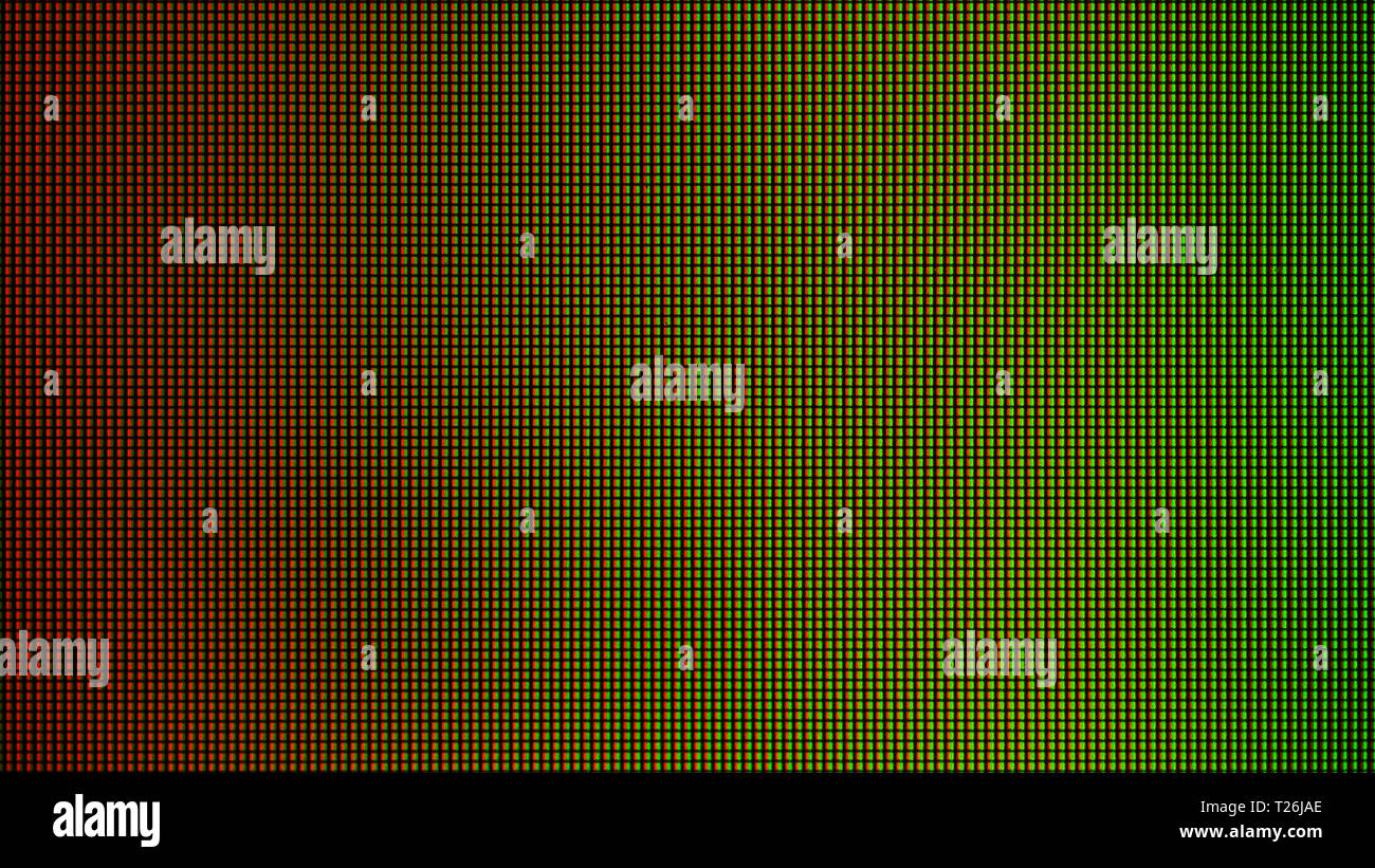 LED lights from LED computer monitor screen display panel for graphic ...