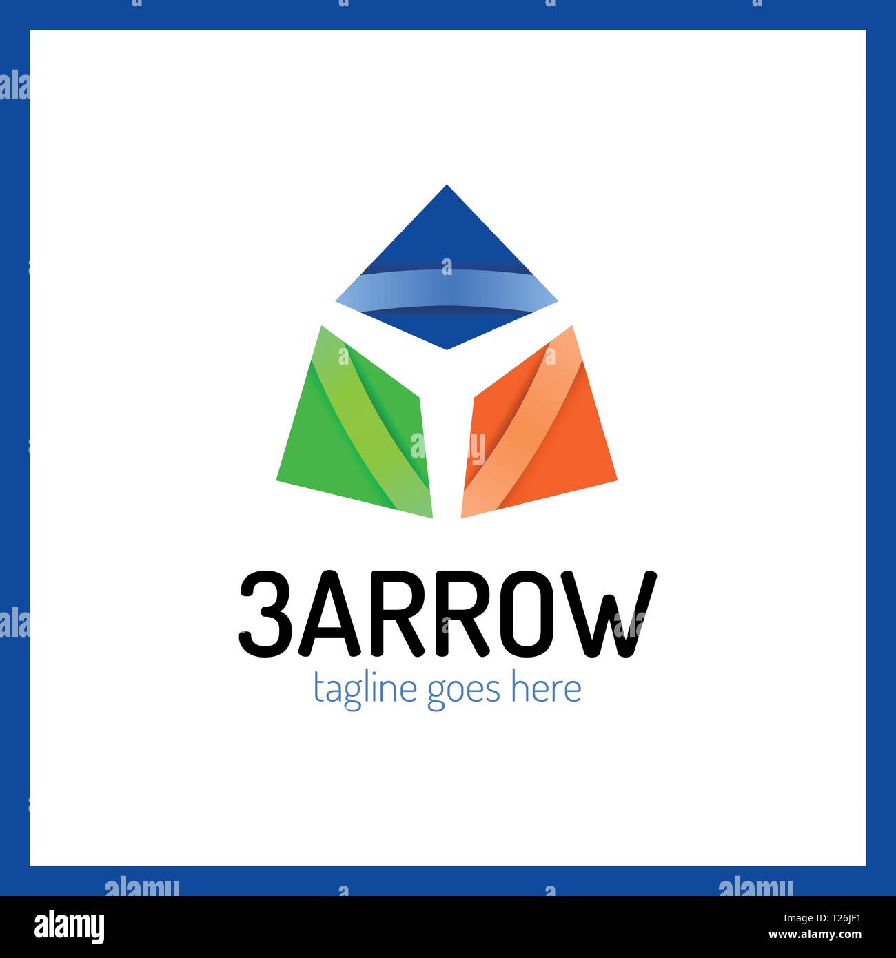 Three Arrows Logo. Color and shadow Stock Vector Image & Art - Alamy