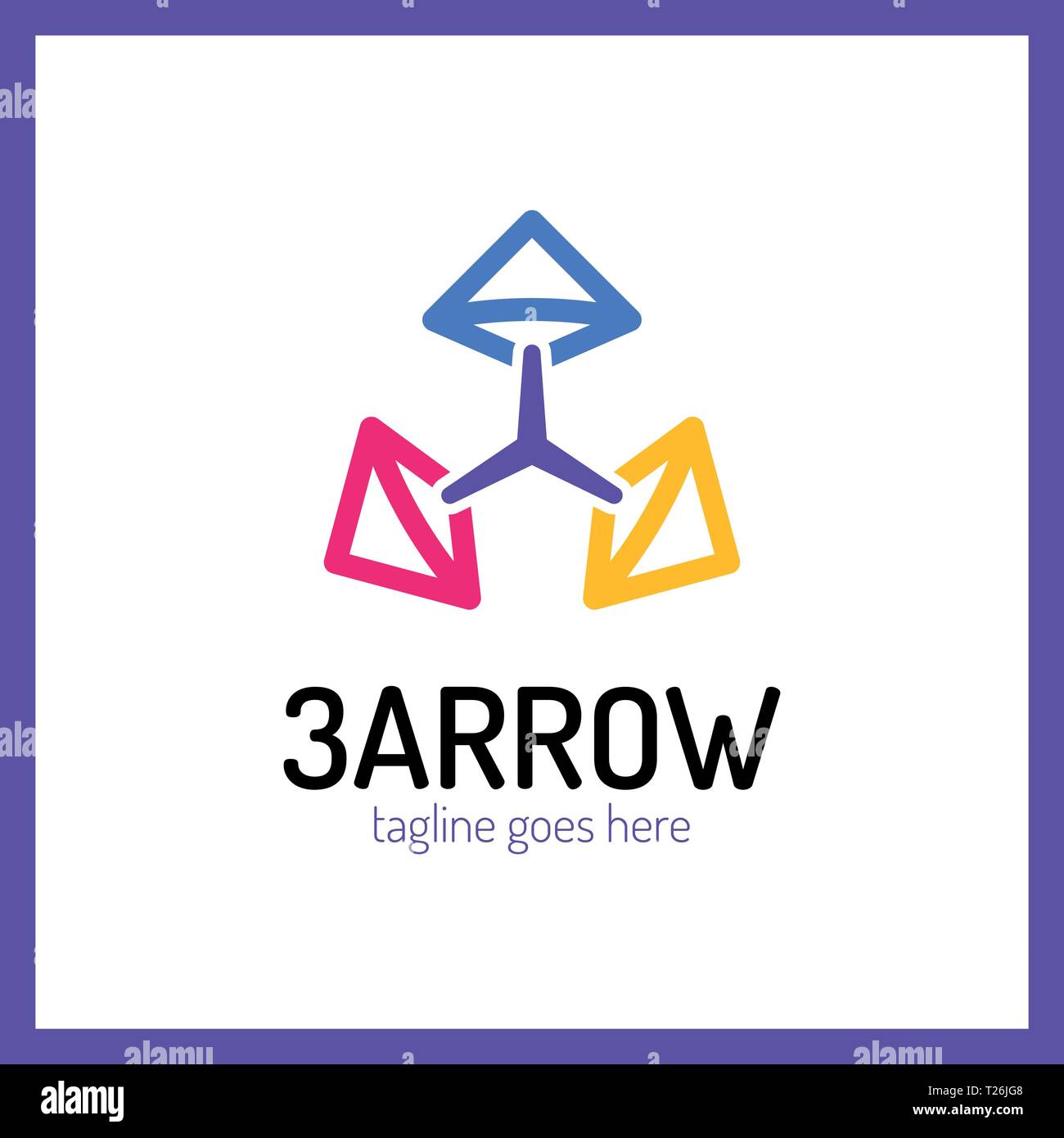 Three Arrows Logo. Colorful Stock Vector Image & Art - Alamy
