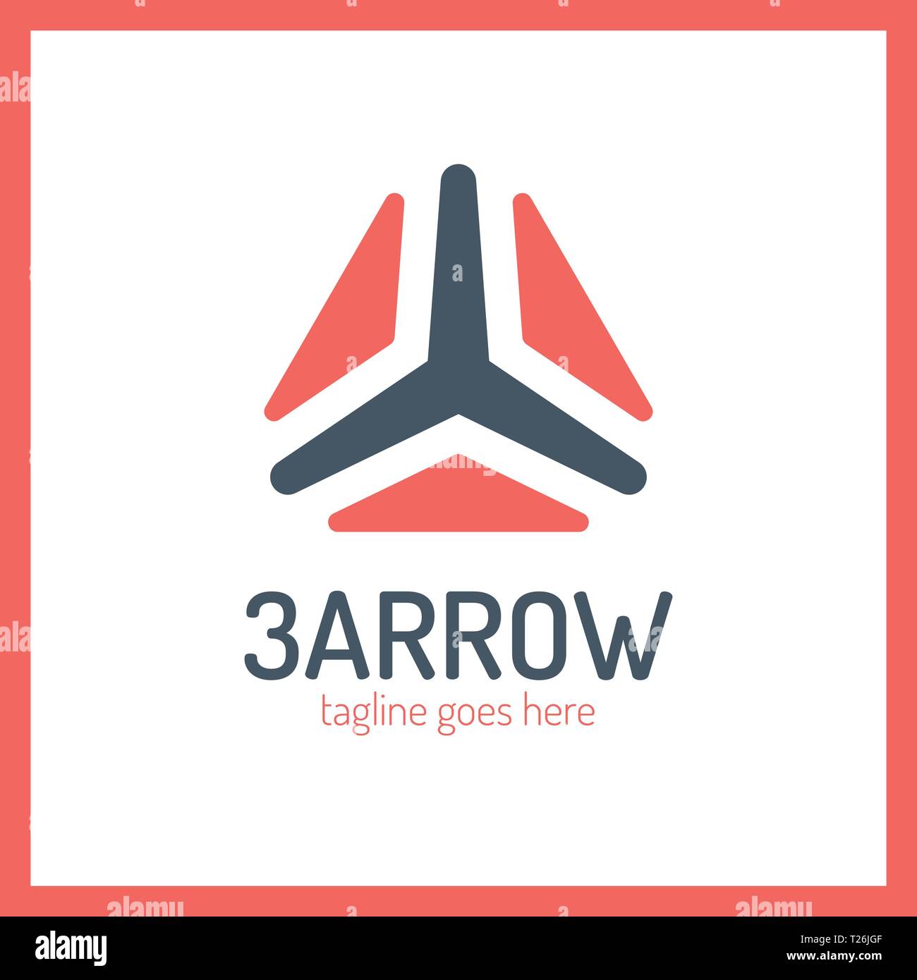 Three Arrows Logo. Abstract triangle Stock Vector Image & Art - Alamy