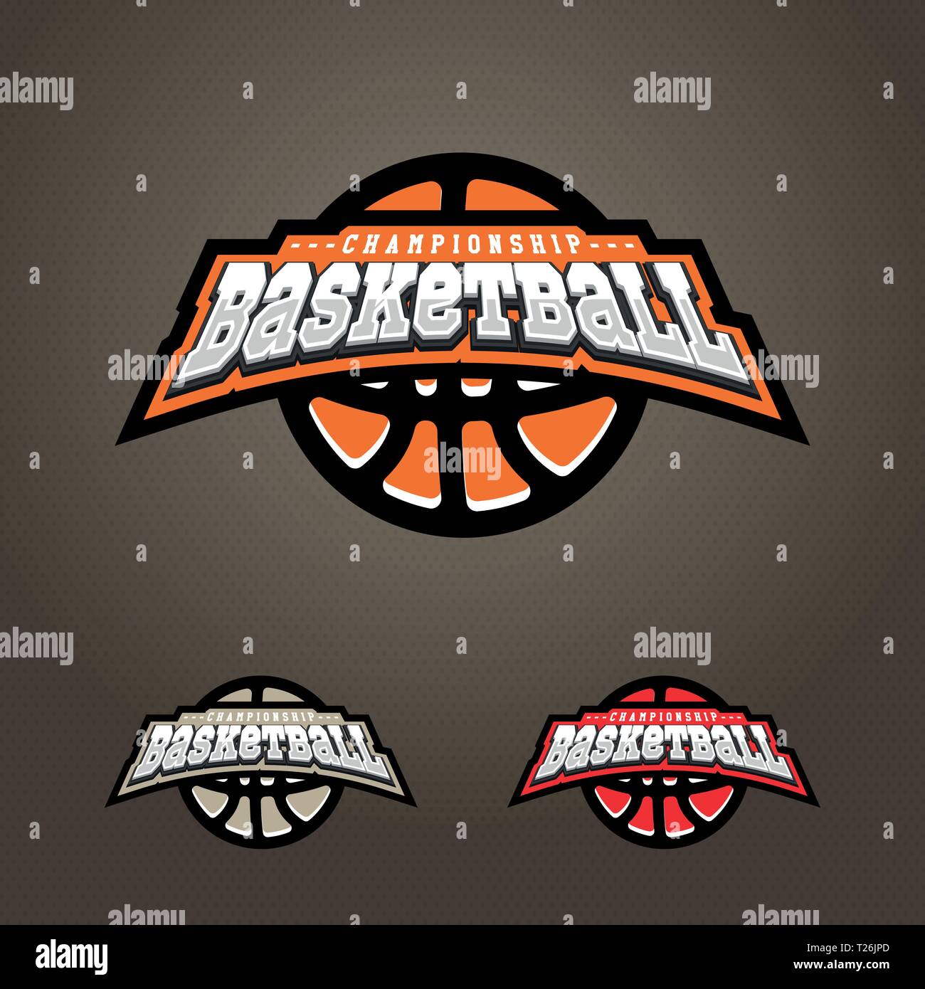 Basketball championship logo. T-shirts design Stock Vector Image & Art ...