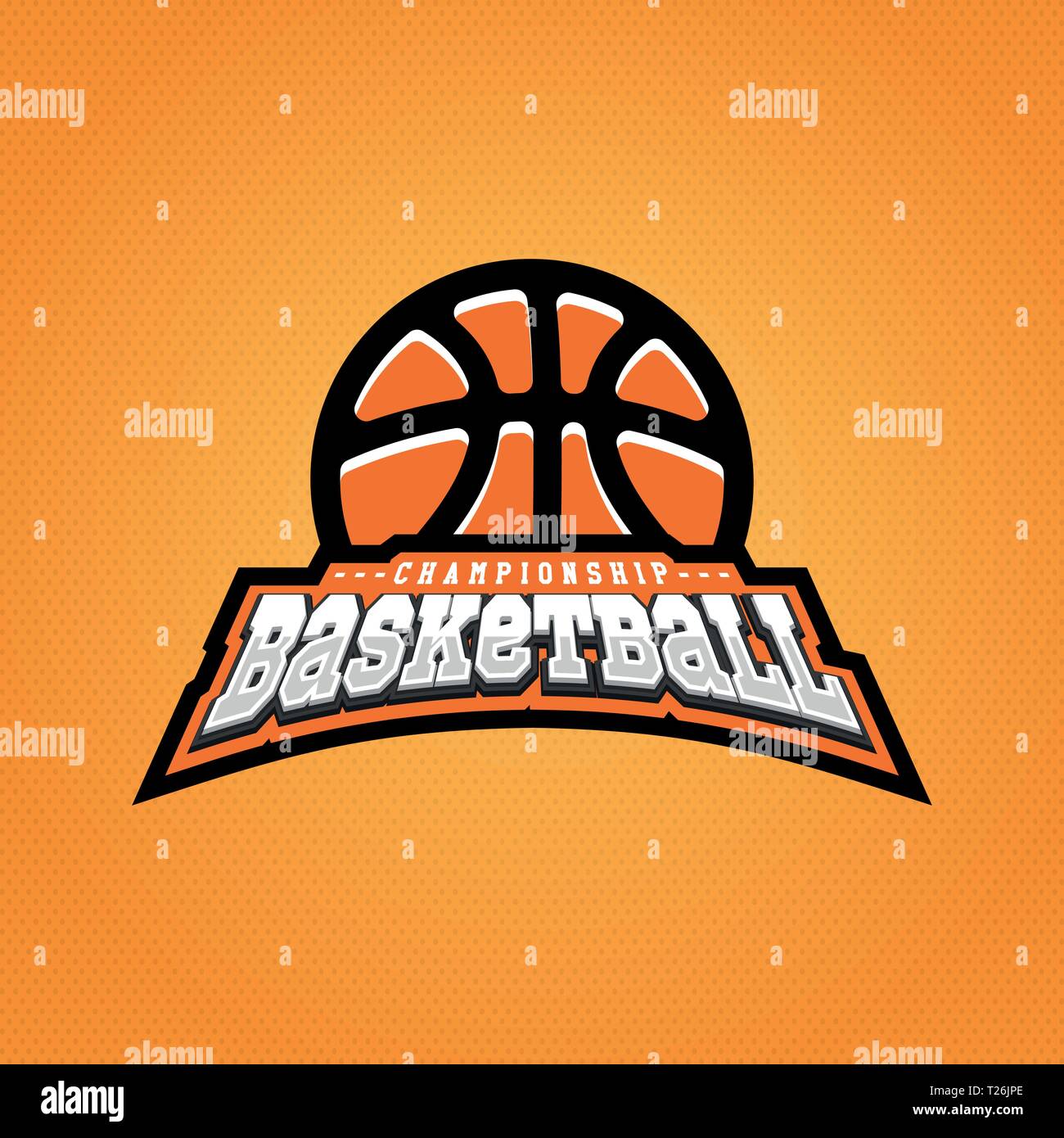 Basketball championship logo. T-shirts design Stock Vector Image & Art ...