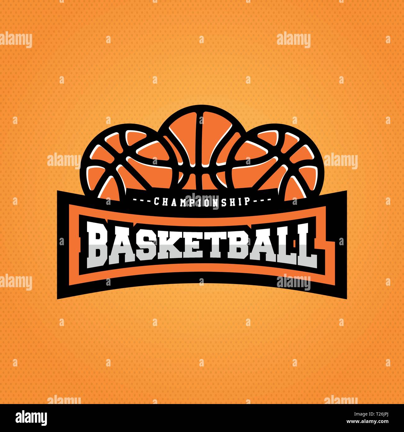 Basketball championship logo. T-shirts design Stock Vector Image & Art ...