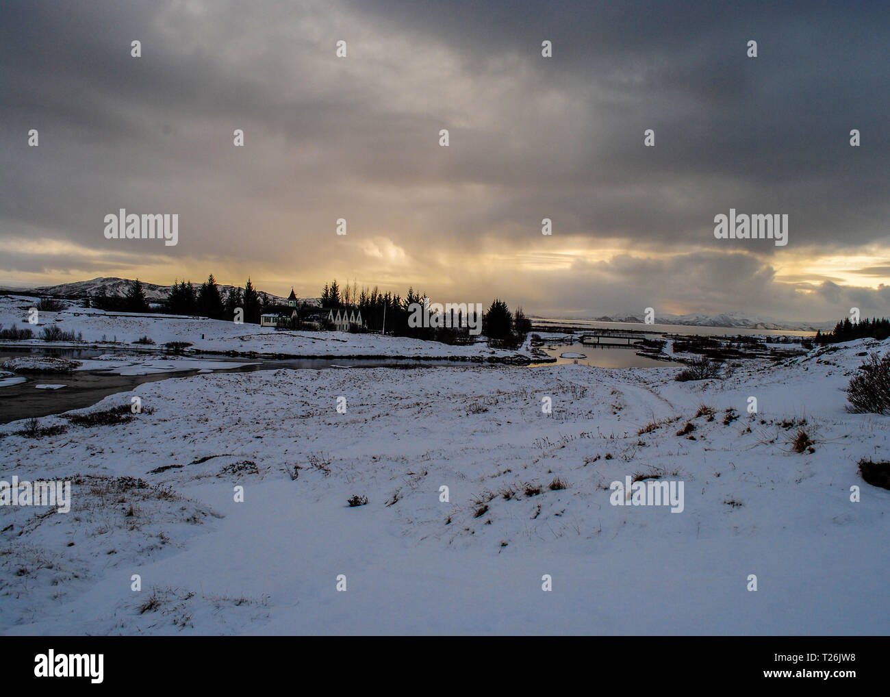 Icelandic frozen winter landscape hi-res stock photography and images ...