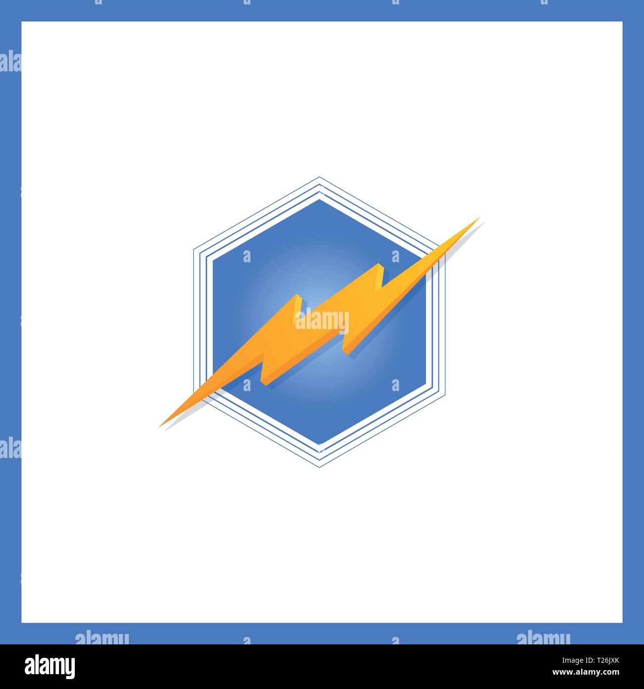 Storm 3d bolt Logo Template Stock Vector Image & Art - Alamy