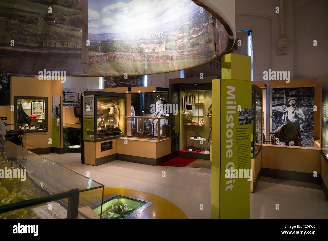 Interior view of Rochdales Touchstones museum and art gallery with ...