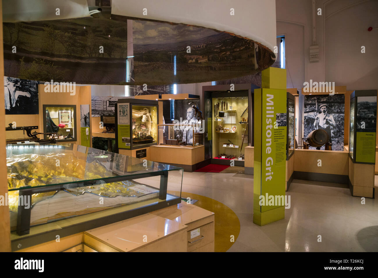 Interior view of Rochdales Touchstones museum and art gallery with ...