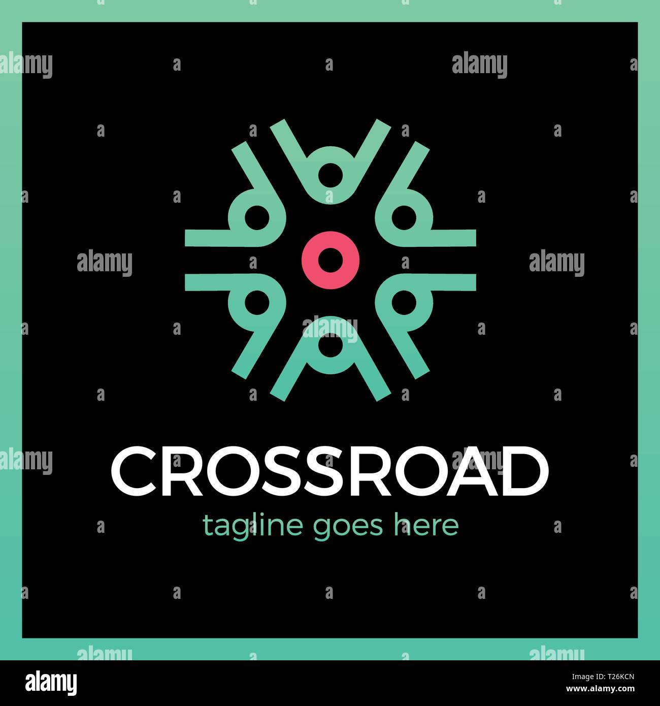 Crossroad Logo. Wheel, community, arrow Stock Vector Image & Art - Alamy