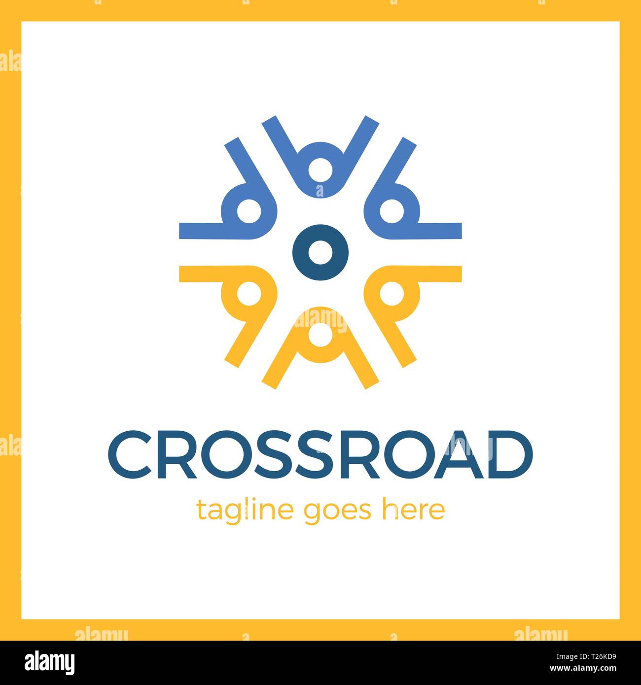 Crossroad Logo. Wheel, community, arrow Stock Vector Image & Art - Alamy