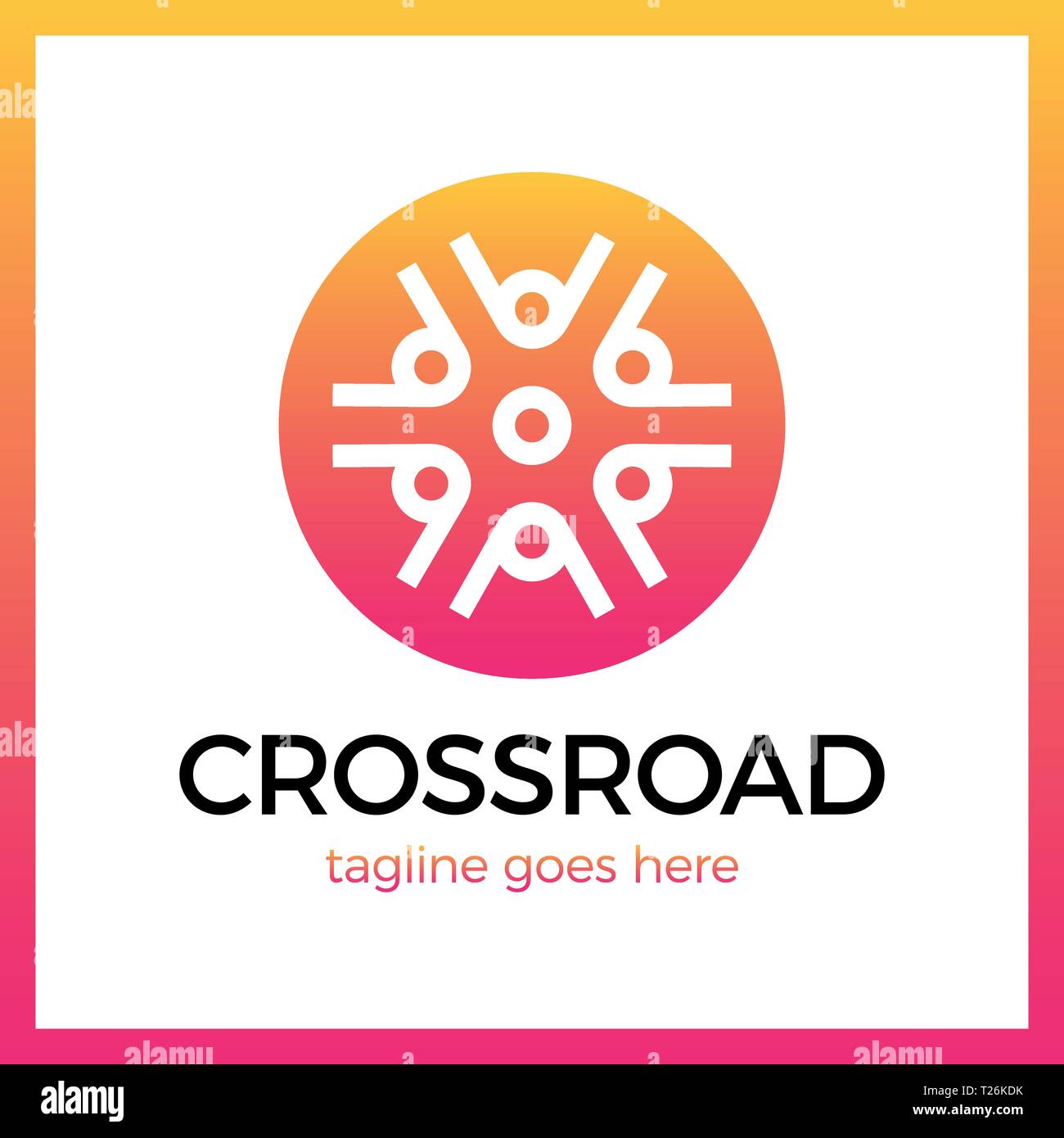 Crossroad Logo. Wheel, community, arrow Stock Vector Image & Art - Alamy