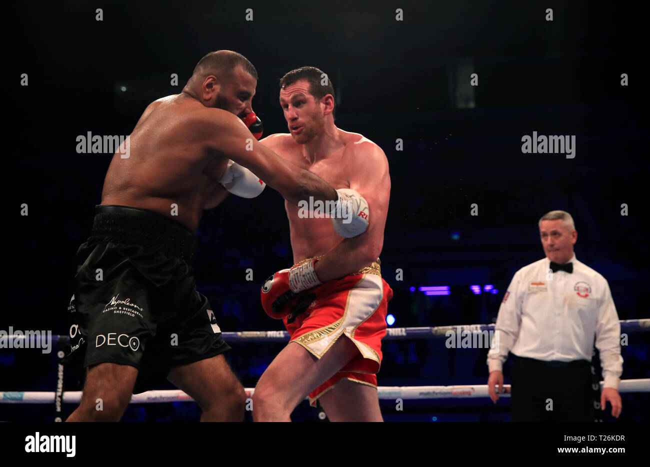 David Price (right) and Kash Ali compete in the Heavyweight contest at ...