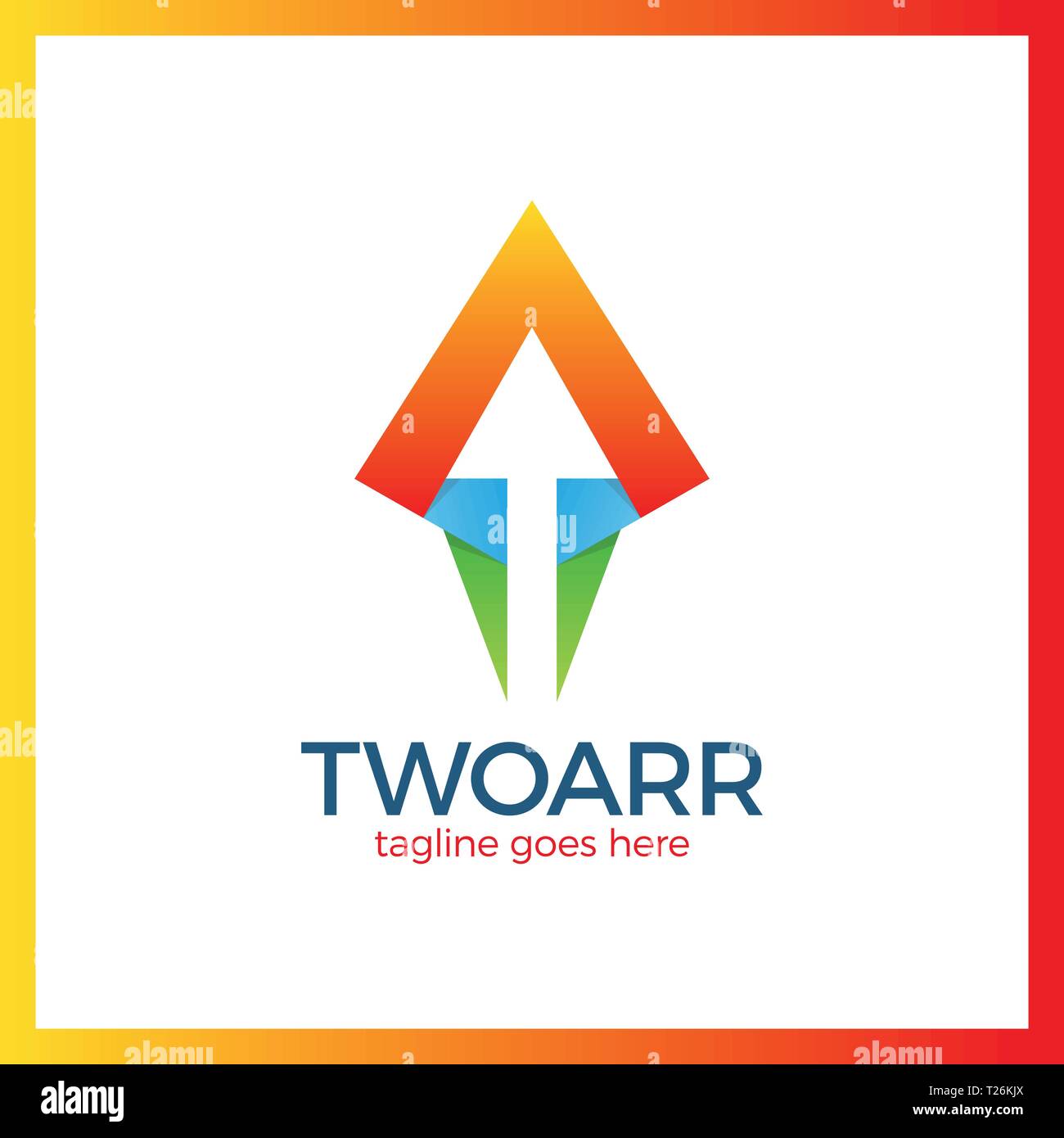 Double Arrow Logo. Two up arrow logotype Stock Vector Image & Art - Alamy