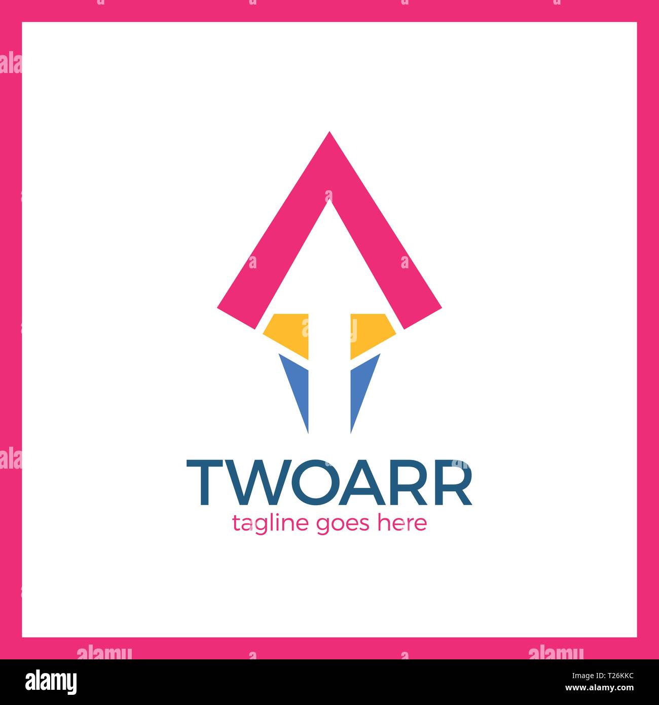 Double Arrow Logo. Two up arrow logotype Stock Vector Image & Art - Alamy