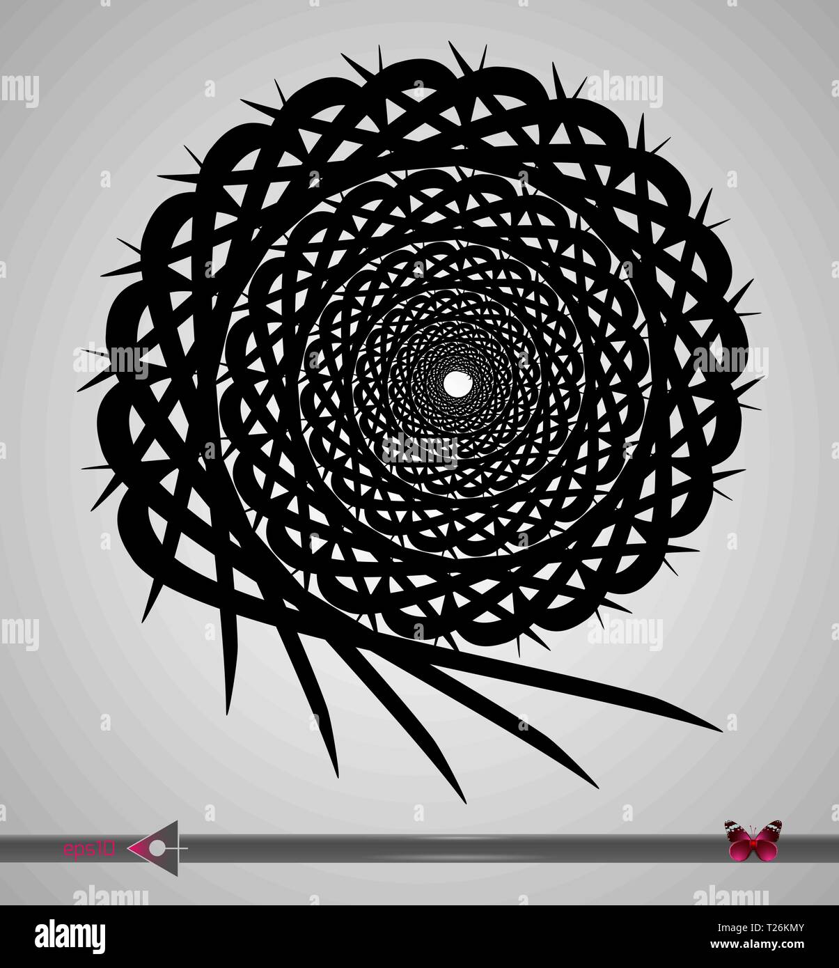 Repeating circular black and white pattern Stock Vector Image & Art - Alamy