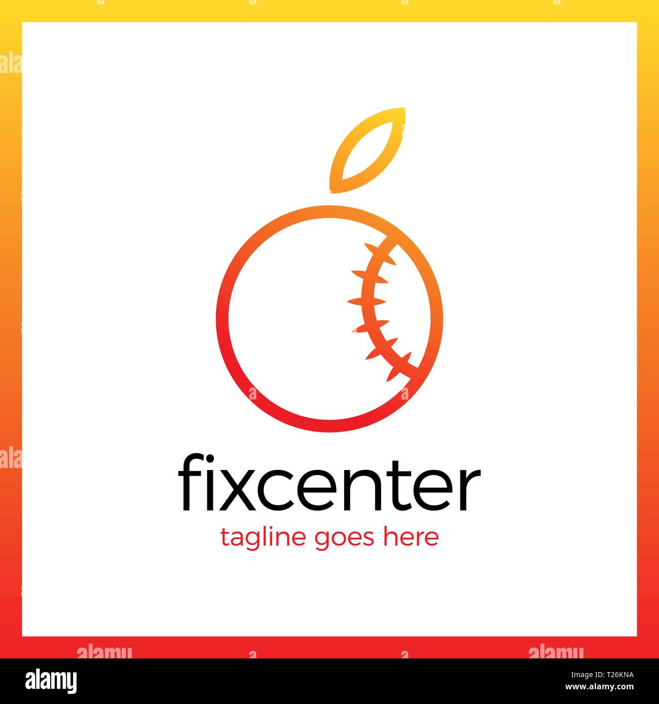 Fix Repair Center Logo. Eco Circle Fruite Stock Vector Image & Art - Alamy