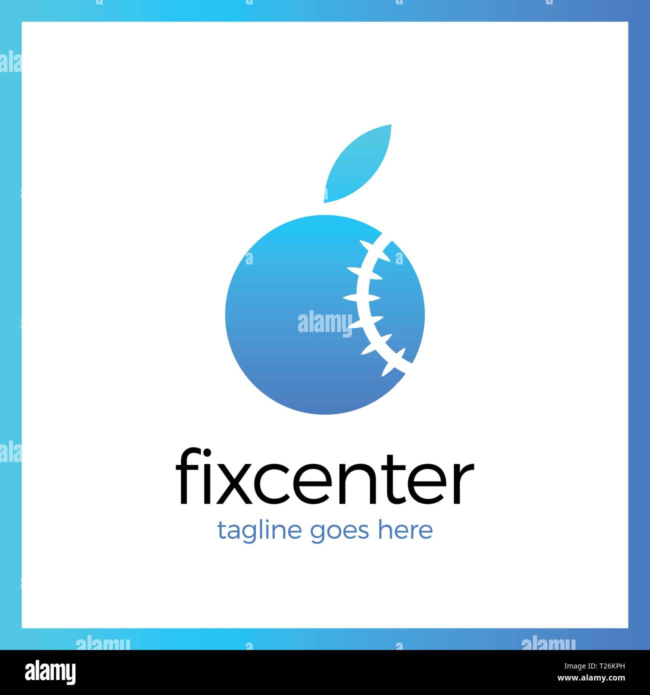 Fix Repair Center Logo. Eco Circle Fruite Stock Vector Image & Art - Alamy
