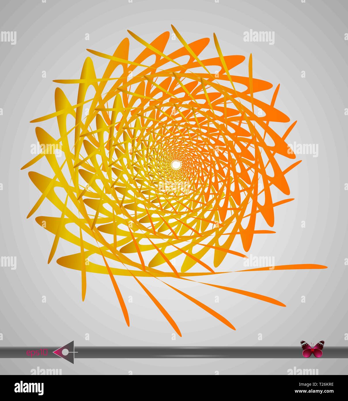 Repeating circular Yellow, orange pattern. Round background for design ...