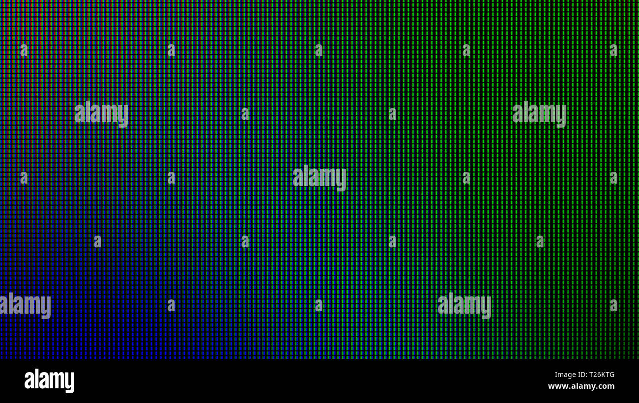 LED lights from LED computer monitor screen display panel for graphic ...