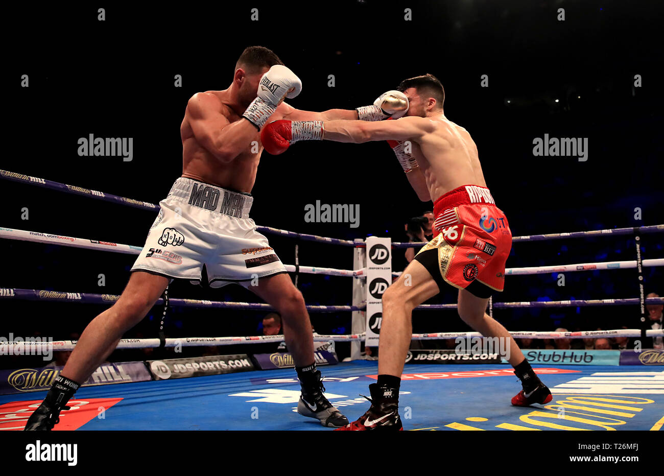 Scott Fitzgerald (left) and Anthony Fowler compete in the WBA ...