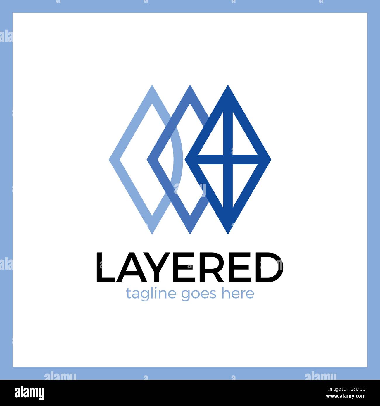 Layer App Logo. Three Rhomb Stock Vector Image & Art - Alamy