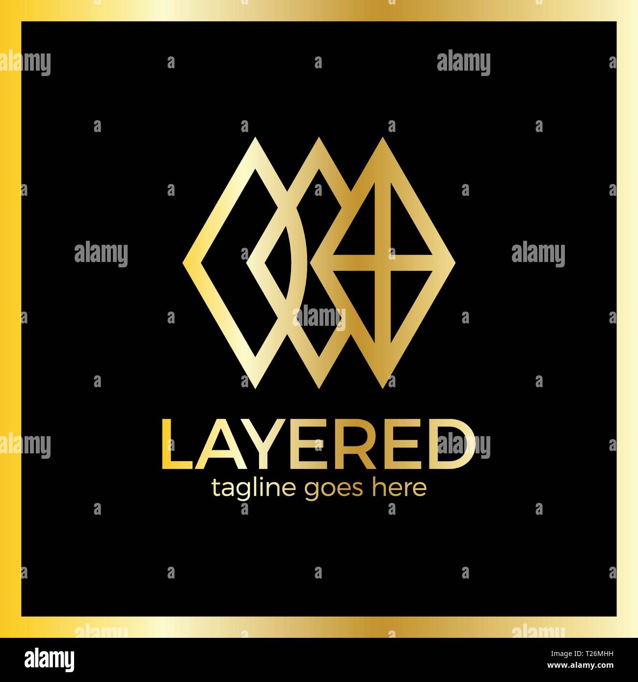 Layer App Logo. Three Rhomb Stock Vector Image & Art - Alamy