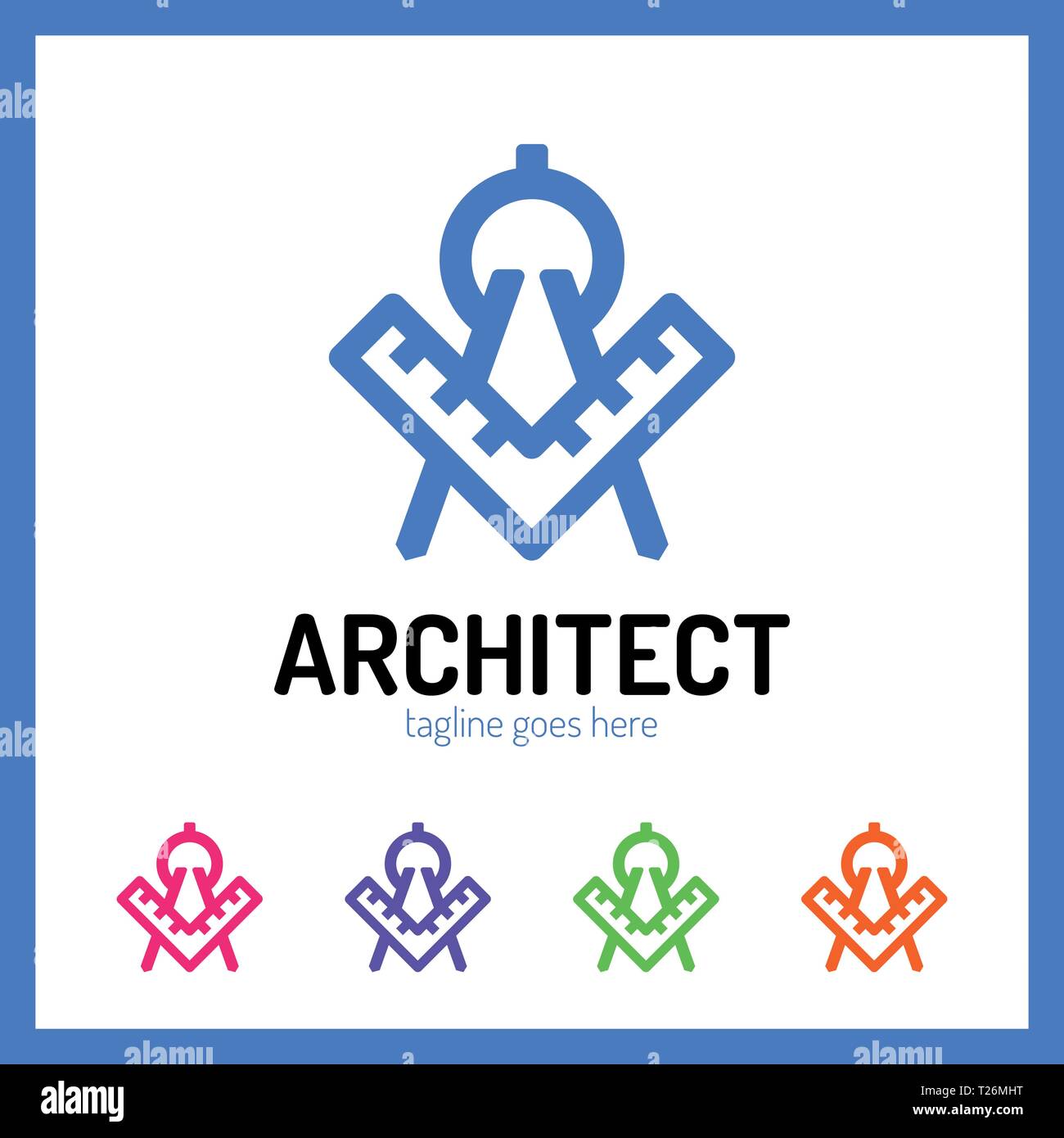 Architect Letter A Logo - Ruler Stock Vector Image & Art - Alamy