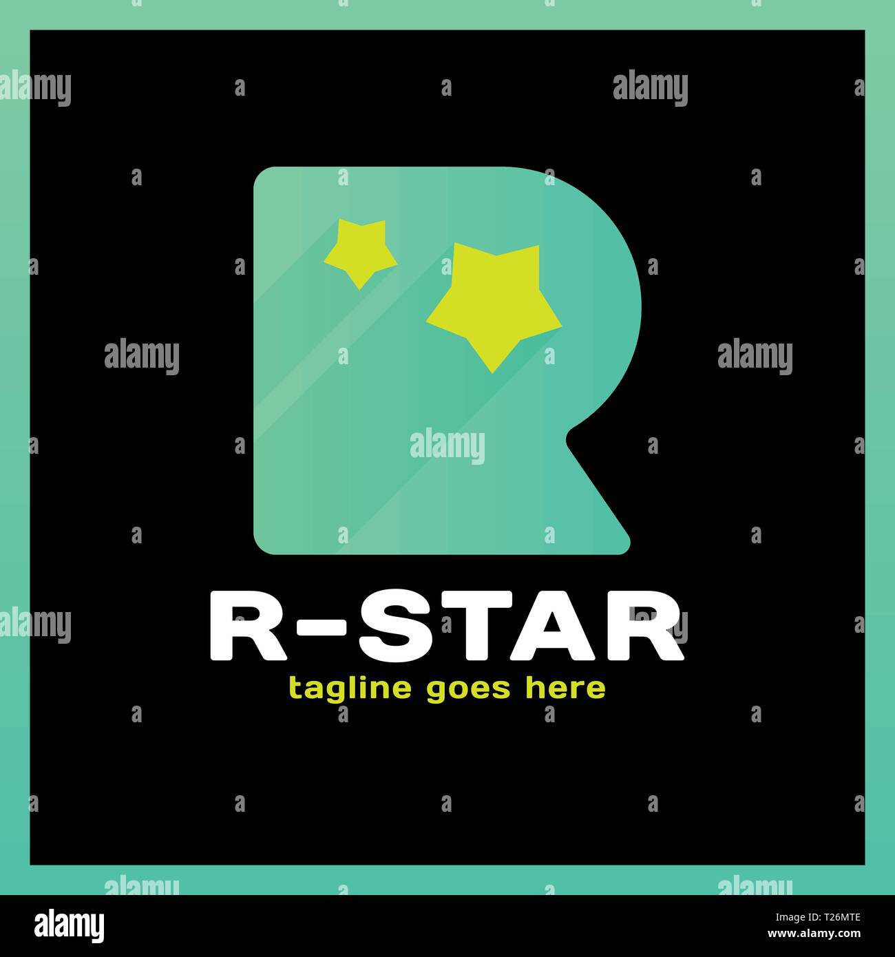 Round Letter R Two Star Logo Stock Vector Image & Art - Alamy