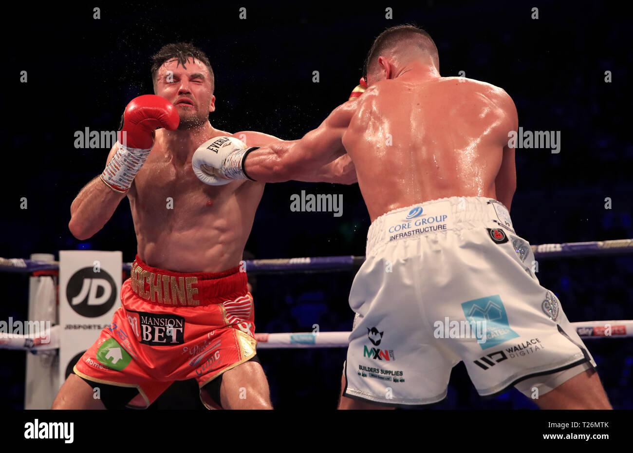 Scott Fitzgerald (right) and Anthony Fowler compete in the WBA ...